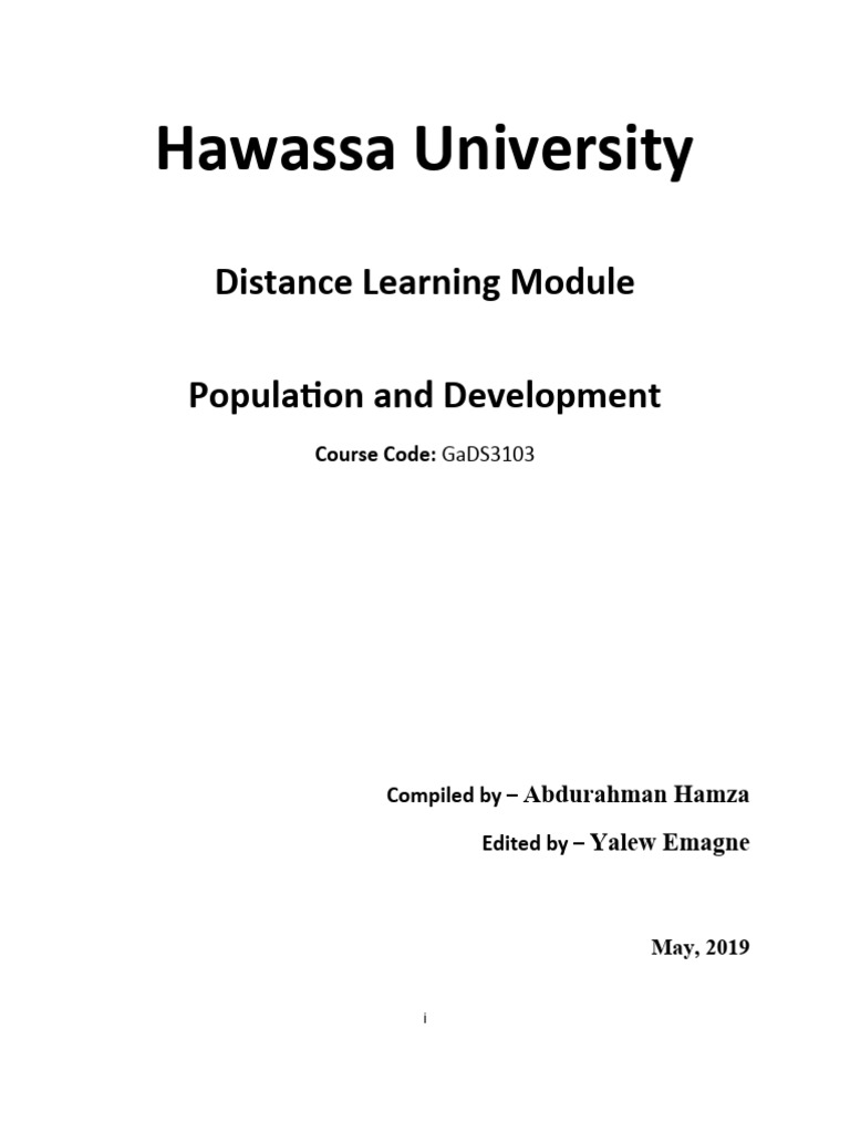 Population and Development Module | PDF | Demography | Census