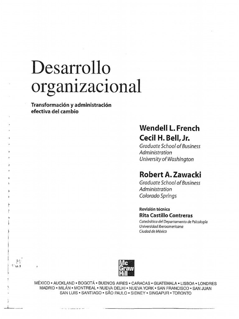 7.Porras y Silvers, Desarrollo y Transformación organizacional. En ...