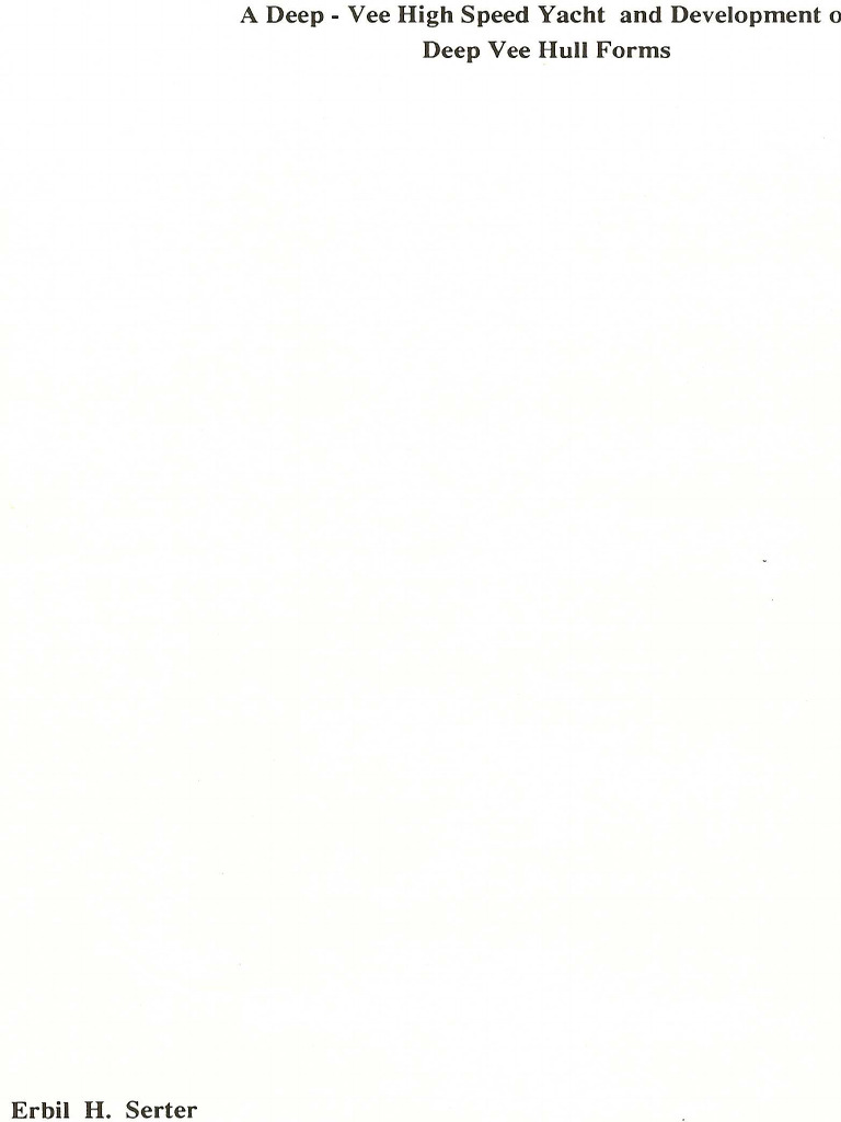 0173 Deep Vee High Speed Yacht and Development of Deep Vee Hull Forms ...