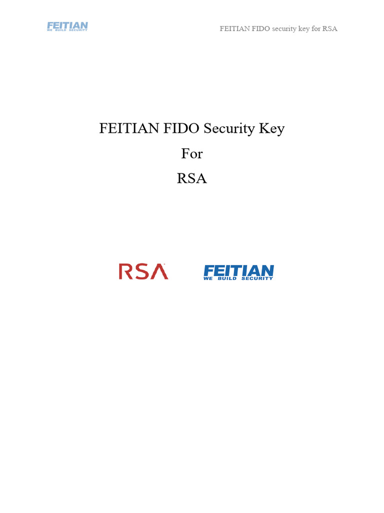 RSA FIDO Key Management Guide | PDF | Authentication | Microsoft Windows