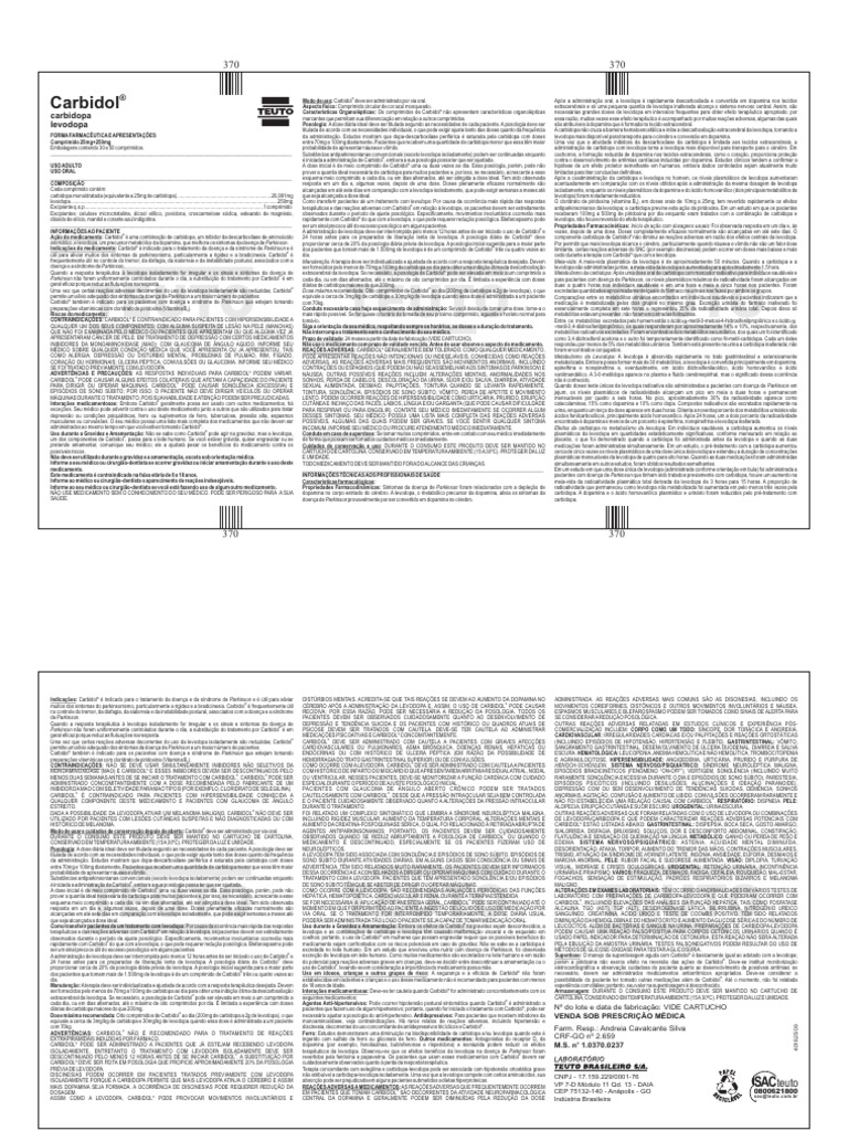 Carbidol | PDF | Mal de Parkinson | Gravidez