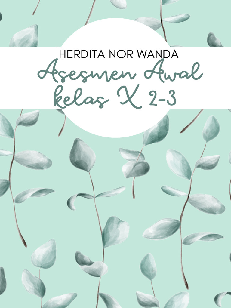 Salinan Dari Watercolor Leaves Teacher Resource Assessment Folder | PDF