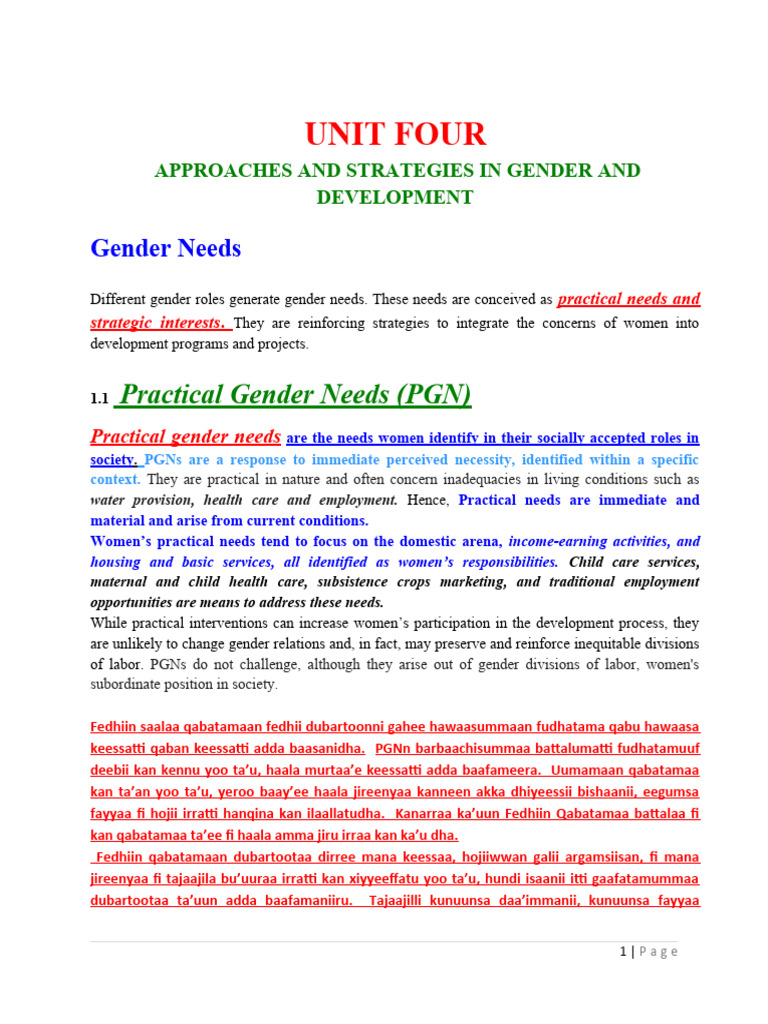 Gender and Development-Chap 3-4 | PDF | Gender And Development | Gender Studies