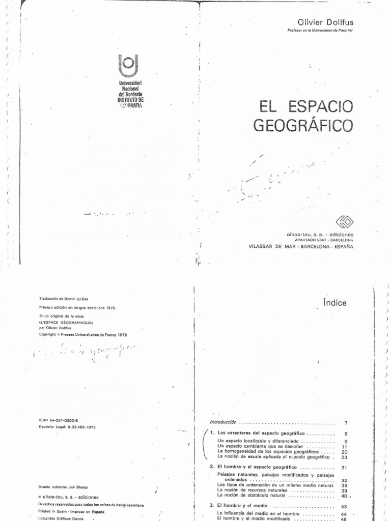 Dollfus-Olivier - El Espacio Geográfico | PDF