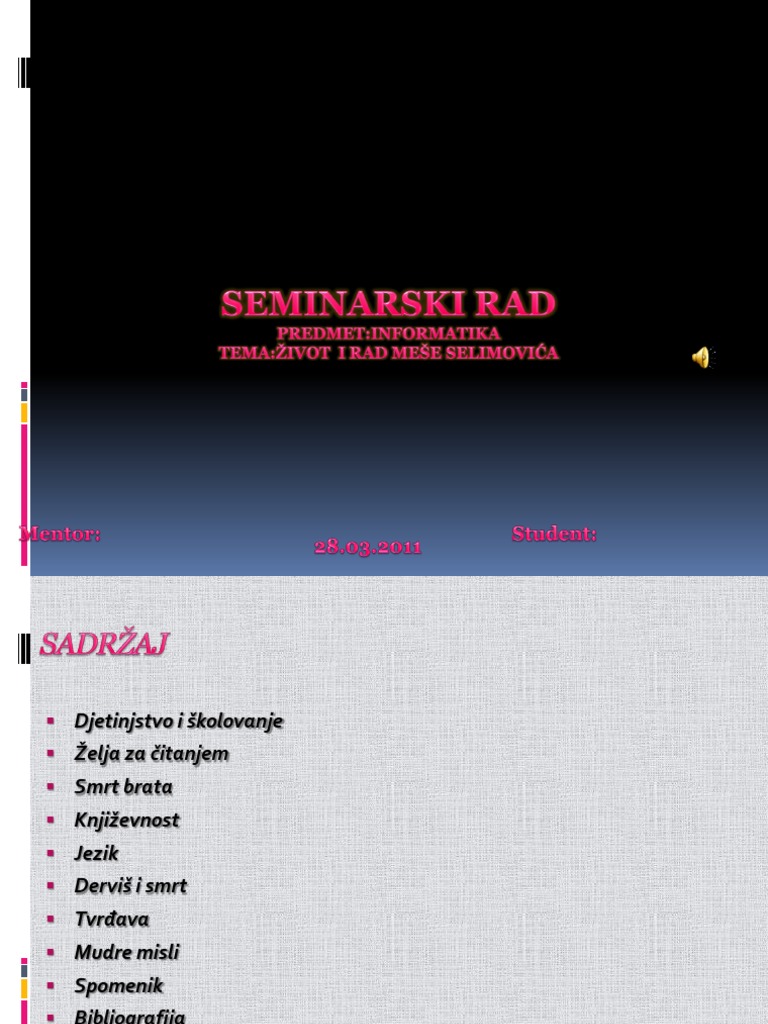 Mesa Selimovic | PDF