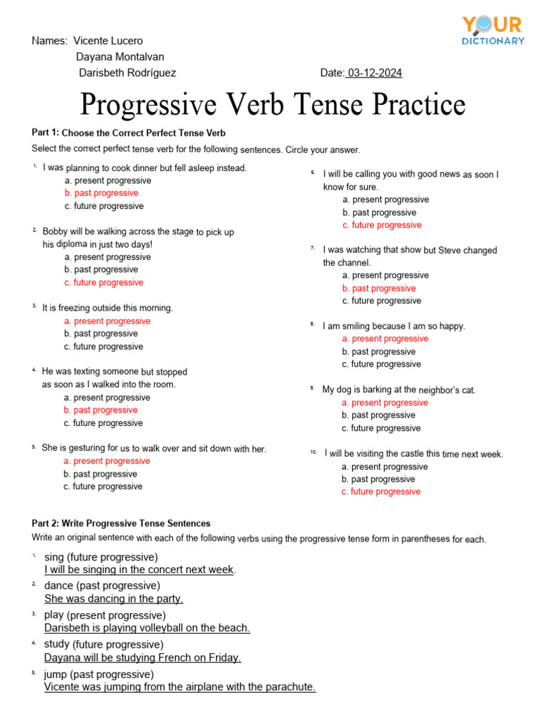 Progressive-Verb-Tense. | PDF | Grammatical Tense | Language Mechanics