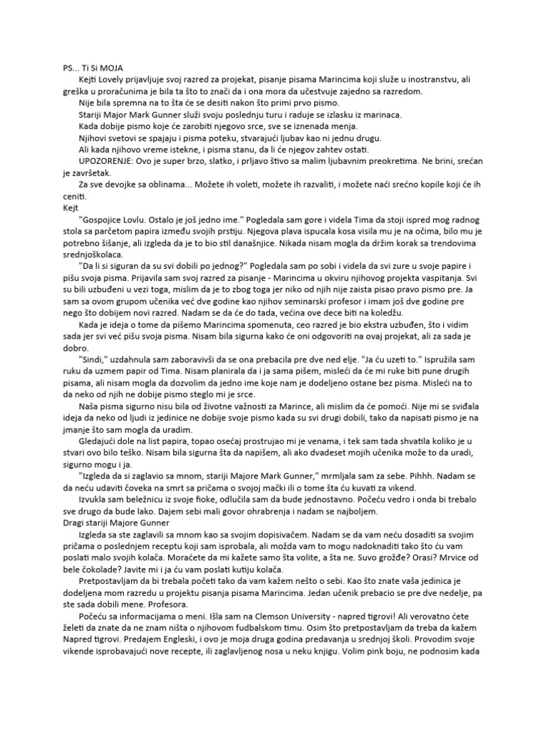 PS... Ti Si Moja | PDF