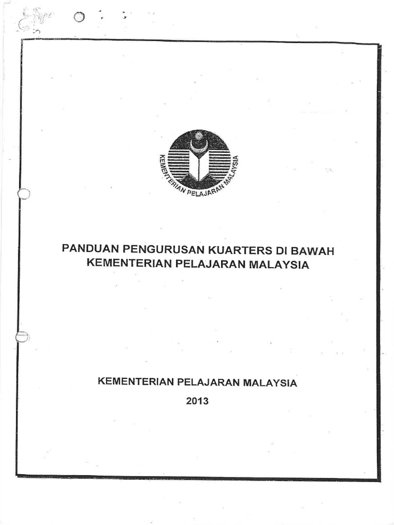 Panduan Pengurusan Kuarters KPM | PDF