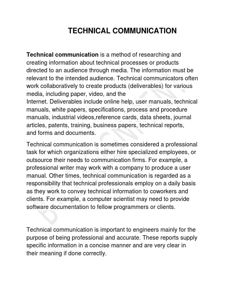 Technical Communication | PDF | Technical Communication | Cognitive Science