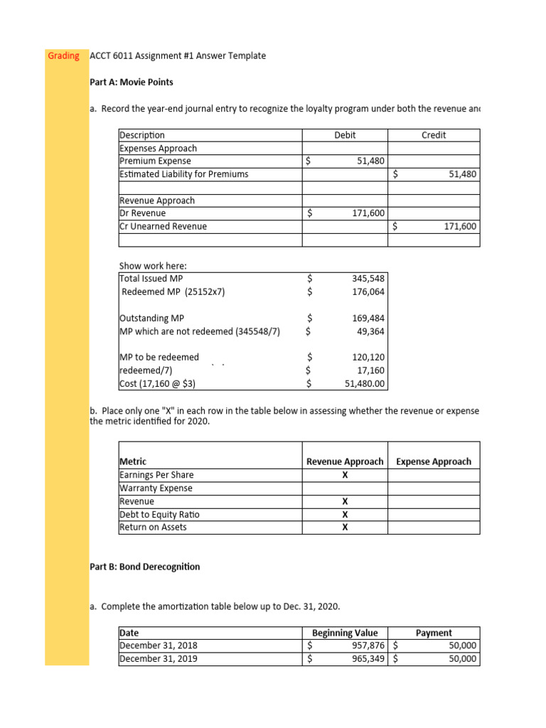 ACCT 6011 Assignment #1 Template - Pathirana | PDF | Debits And Credits ...