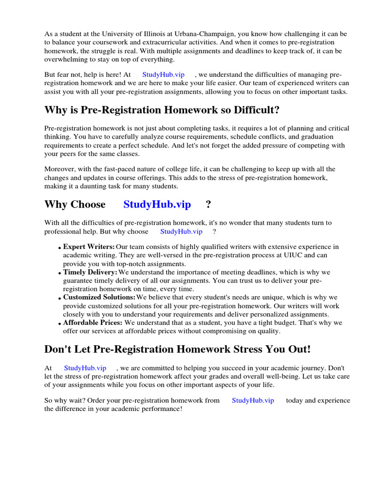 Uiuc Pre Registration Homework | PDF | Medical School