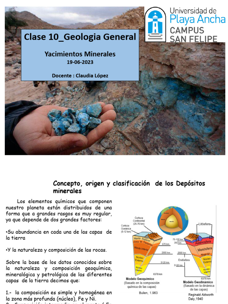 Clase 10 - Geologia General - UPLA - S2 - 19 - 06 - 2023 | PDF | Roca ...