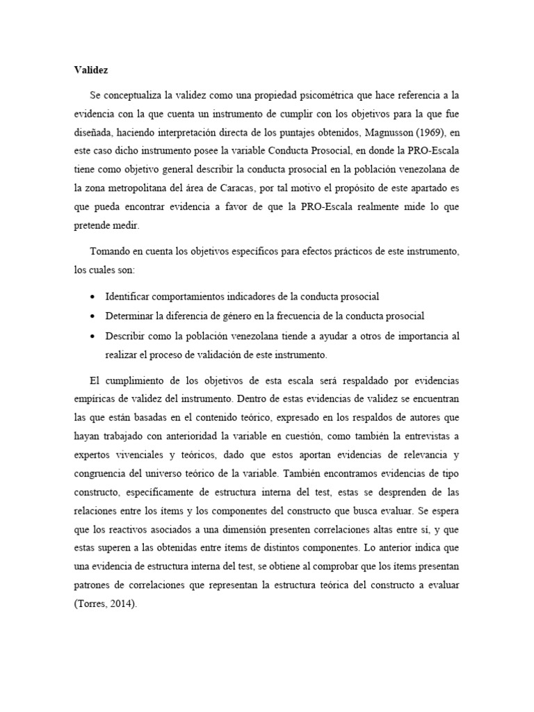 Validez Psicometria II | PDF | Validez (Estadísticas) | Sicología