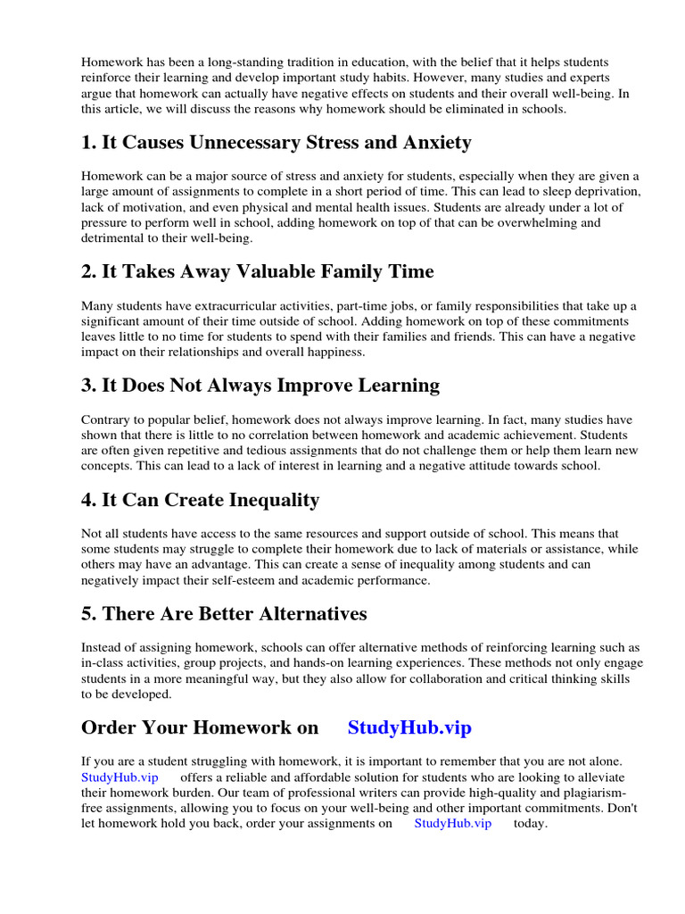 Should Homework Be in School | PDF | Homework | Teachers