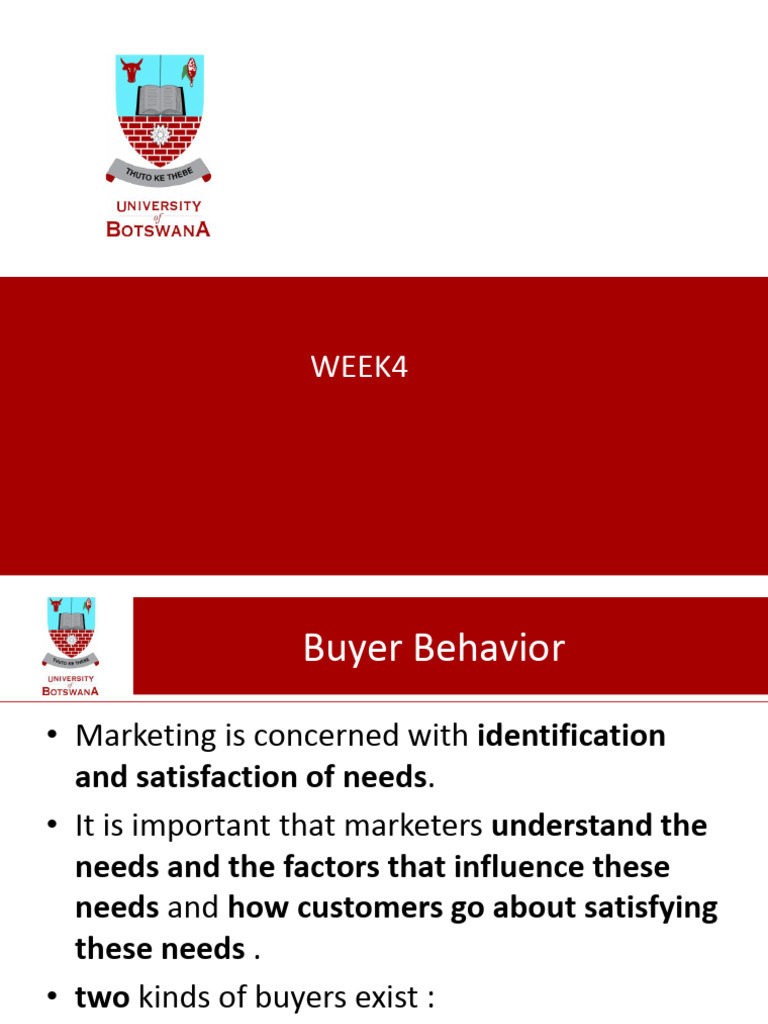 WEEK4 | PDF | Consumer Behaviour | Behavior