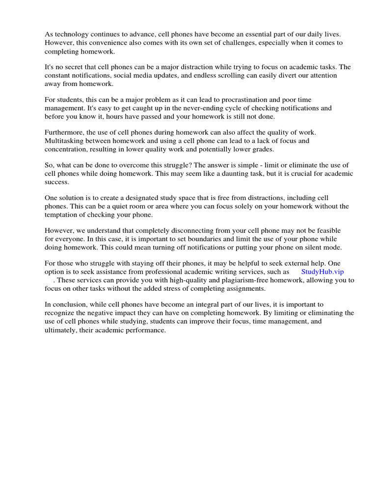 Cell Phones: Homework Distraction Solutions | PDF | Social Media ...