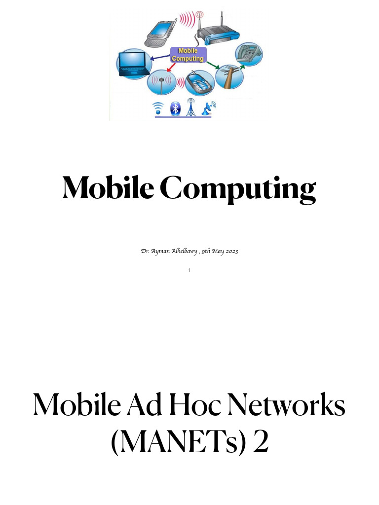 Mobile Computing 8 | PDF | Routing | Wireless Ad Hoc Network