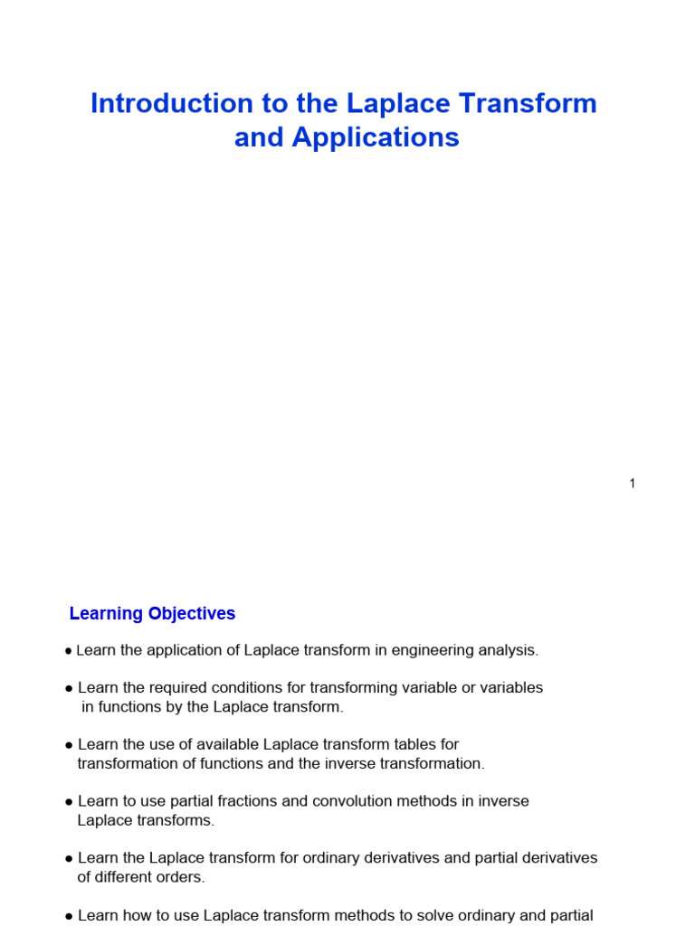 Laplace Transform Pdf Laplace Transform Physics