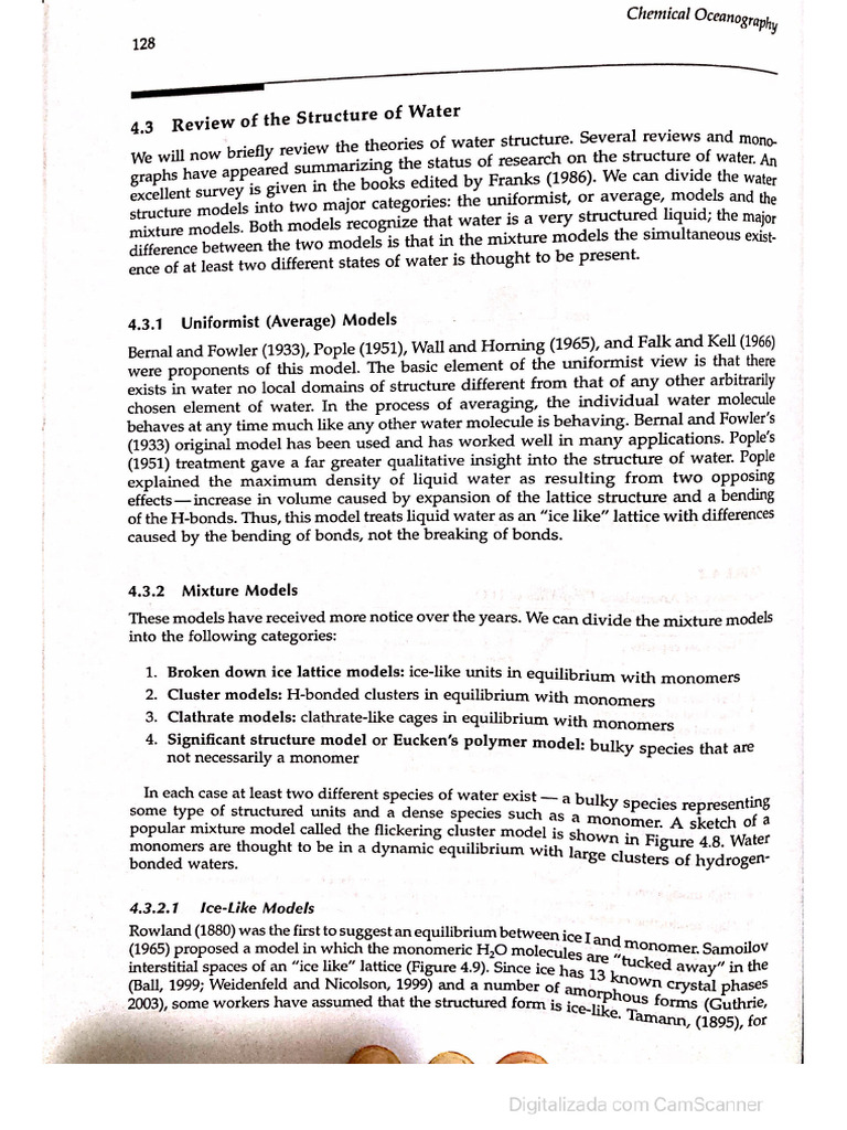 Estrutura Da Agua Millero-Cap4 | PDF