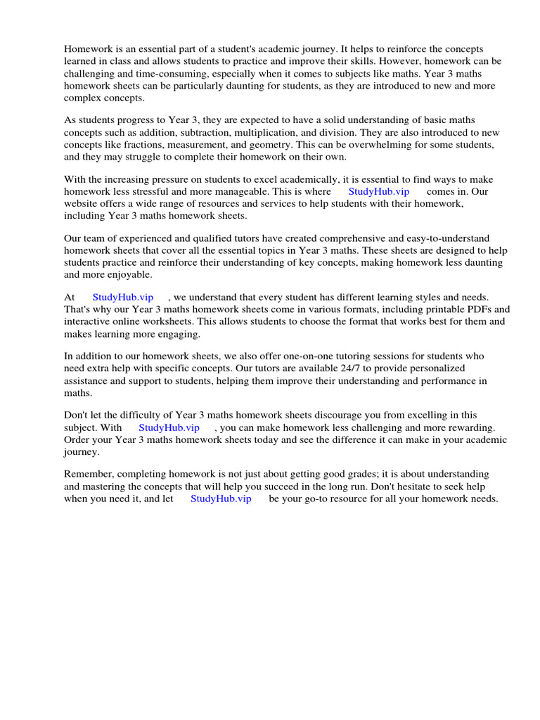 Year 3 Maths Homework Sheets | PDF | Worksheet | Mathematics