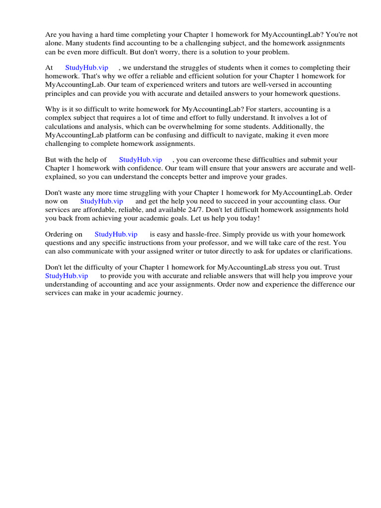 Myaccountinglab Chapter 1 Homework Answers | PDF | Homework ... Myaccountinglab Chapter 1 Homework Answers | PDF | Homework ...