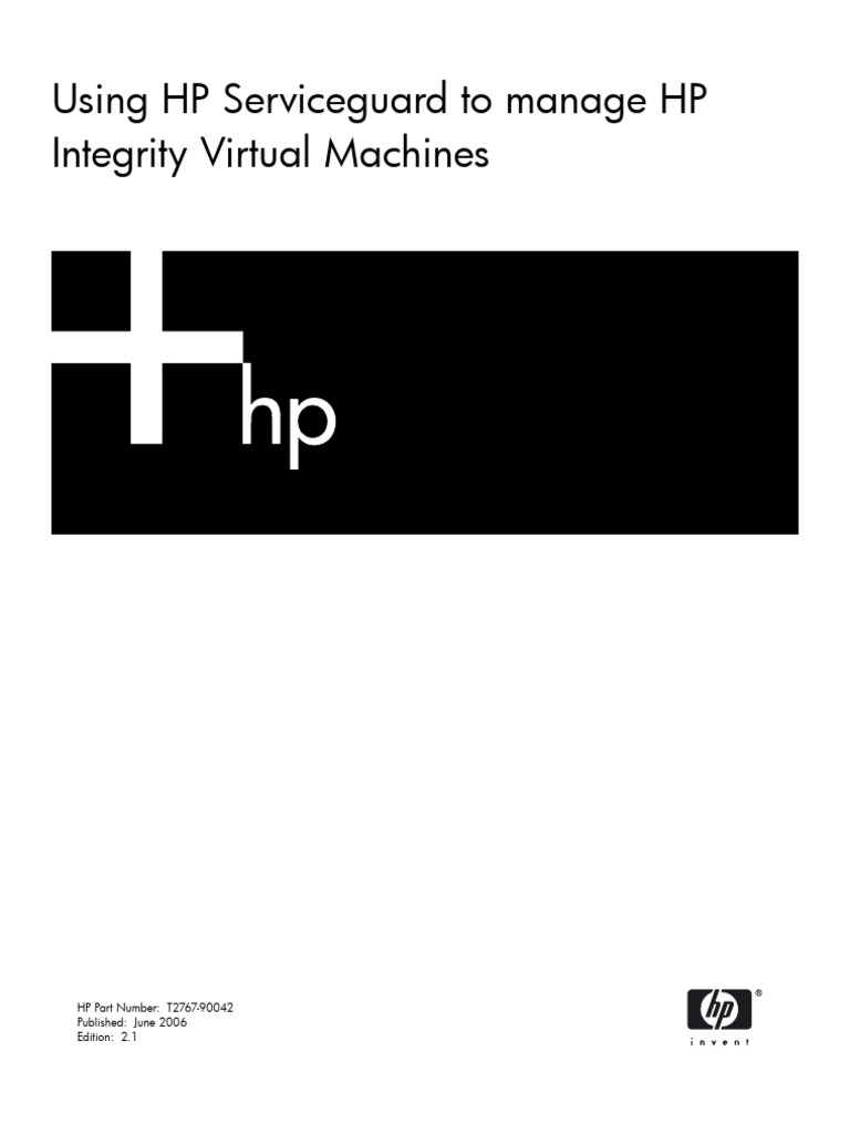 c02058055 - HP Serviceguard To Manage HPVM | PDF | Computer Cluster | Computer Network