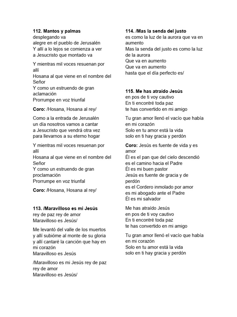 Coros Iglesia Bautista | PDF | Jesús | Amor