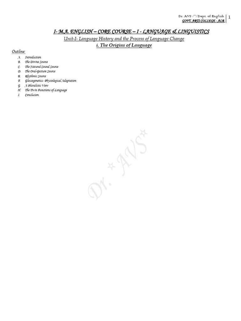 PG-I-LANGUAGE&LINGUISTICS | PDF | Syllable | Phonetics