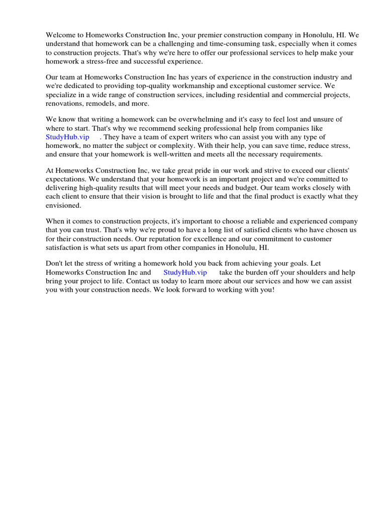 Homeworks Construction Inc Honolulu Hi | PDF | Renovation | Home