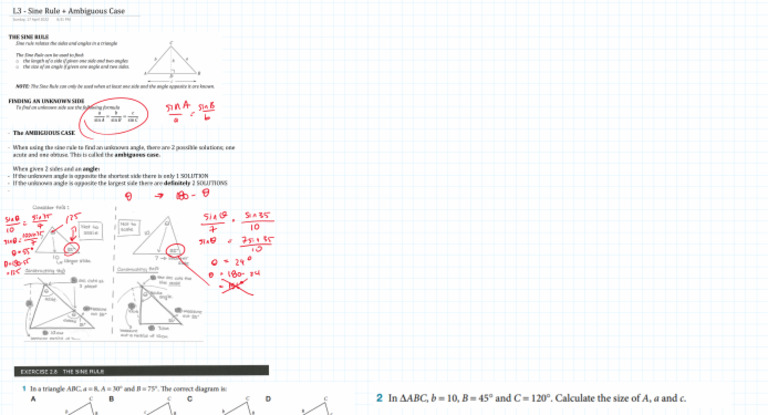 L3 - Sine Rule + Ambiguous Case | PDF