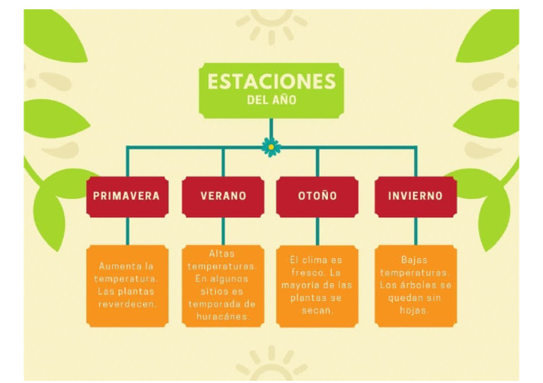 Mapa Conceptual Estaciones Del Año | PDF