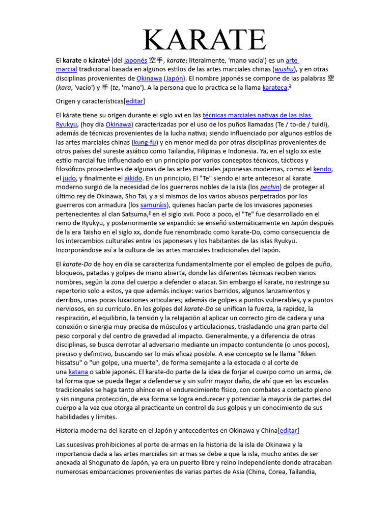 KARATE | PDF | Kárate | Shotokan