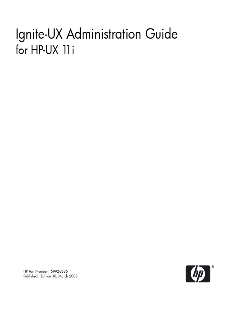 Ignite-UX 5992-3336 | PDF | Booting | Installation (Computer Programs)