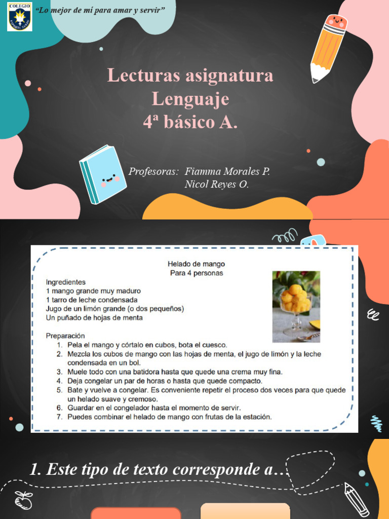 Instrucciones y Recetas 4º Básico | PDF | Cocina | Alimentos
