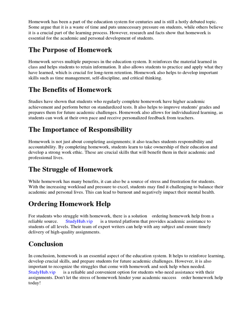 Why We Should Have Homework Facts | PDF | Homework