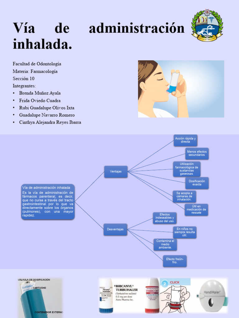 Vía de administración inhalada | PDF | Terapia | Cuidado de la salud