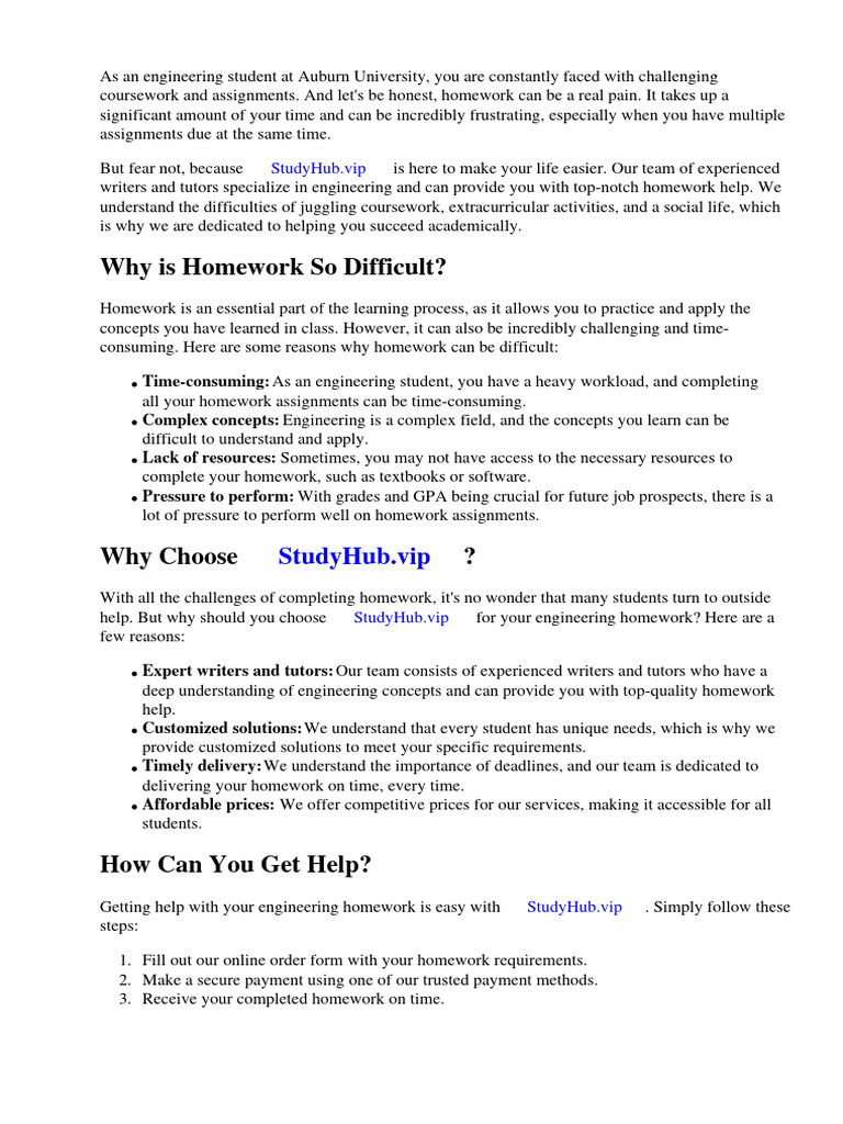 Auburn Engineering Homework Format | PDF | Engineering | World Wide Web Auburn Engineering Homework Format | PDF | Engineering | World Wide Web