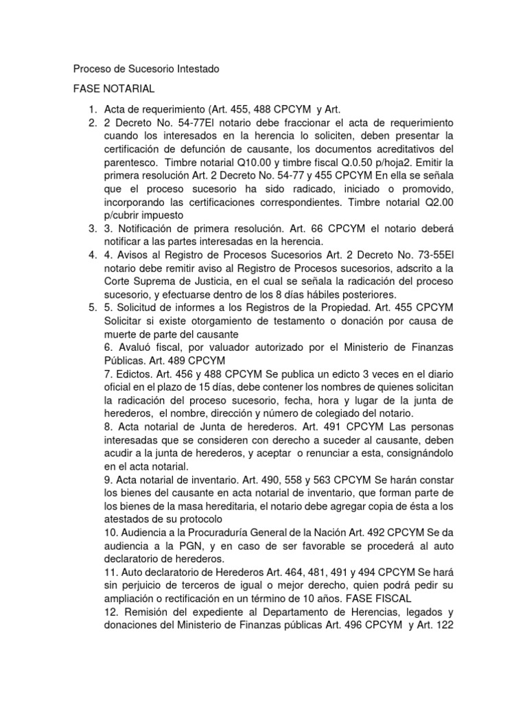 Proceso de Sucesorio Intestado ALFREDO | PDF | Herencia
