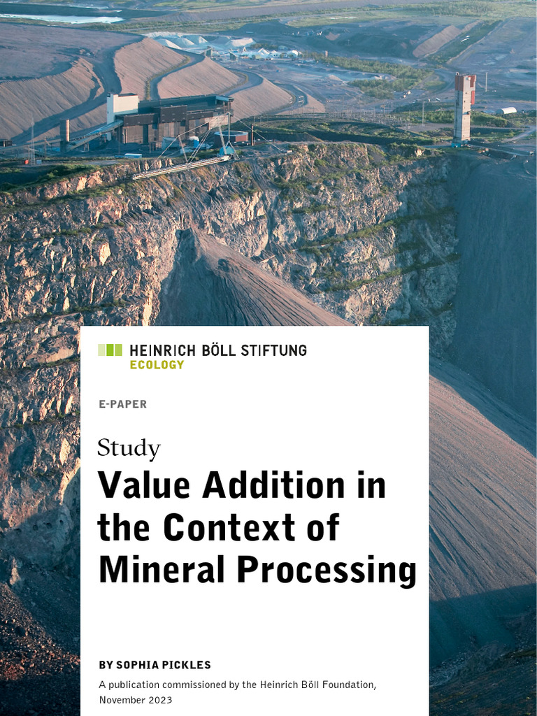 E-Paper Value Addition in The Context of Mineral Processing | PDF ...