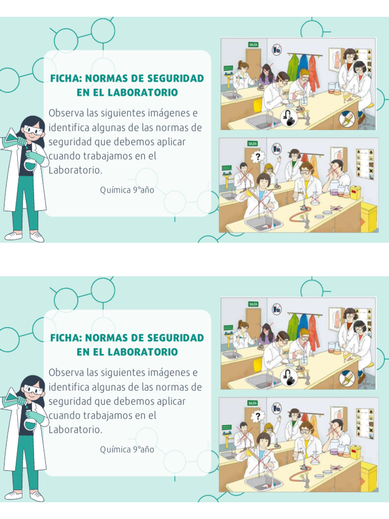 Ficha Normas de Seguridad en El Laboratorio | PDF