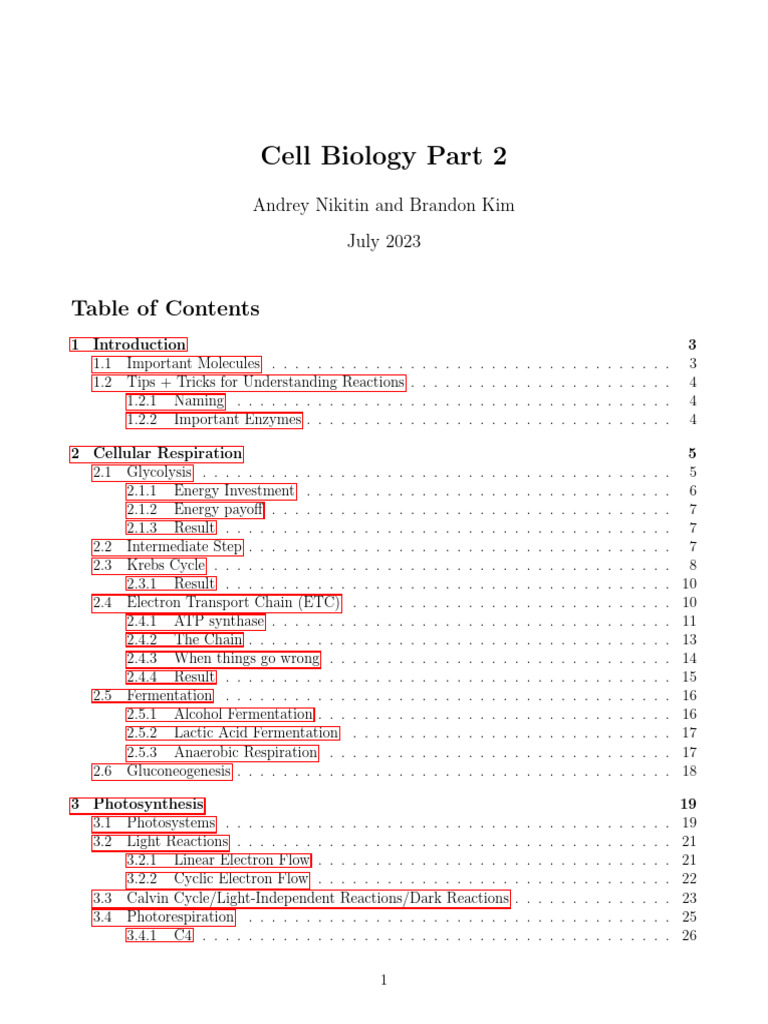 USABO Cell Biology Part 2 | PDF | Diet & Nutrition | Chemistry