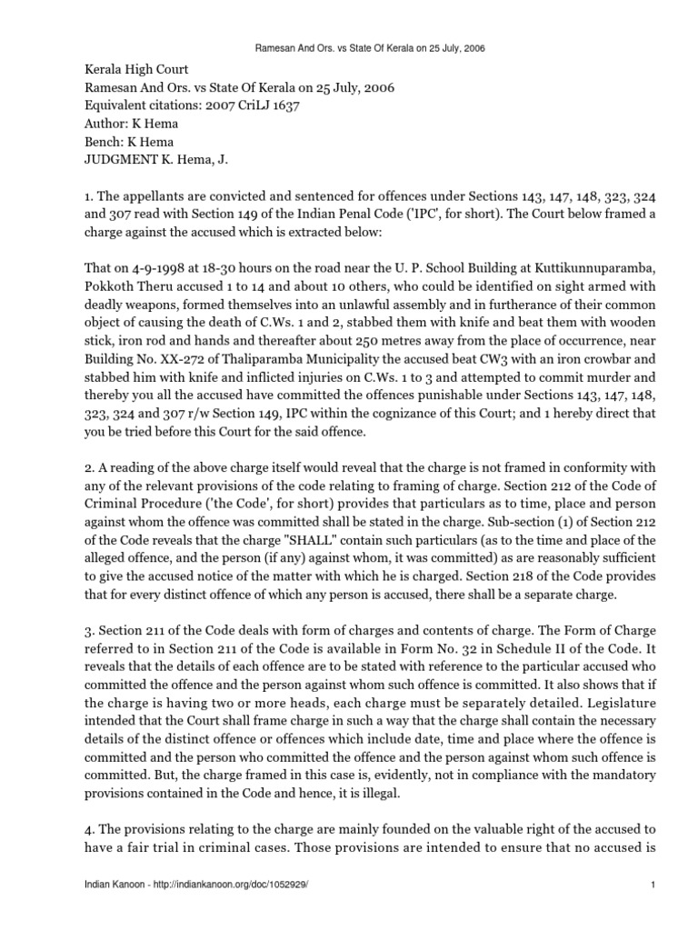 Golden Rule For Framing Charges | PDF | Standard Of Review | Crimes