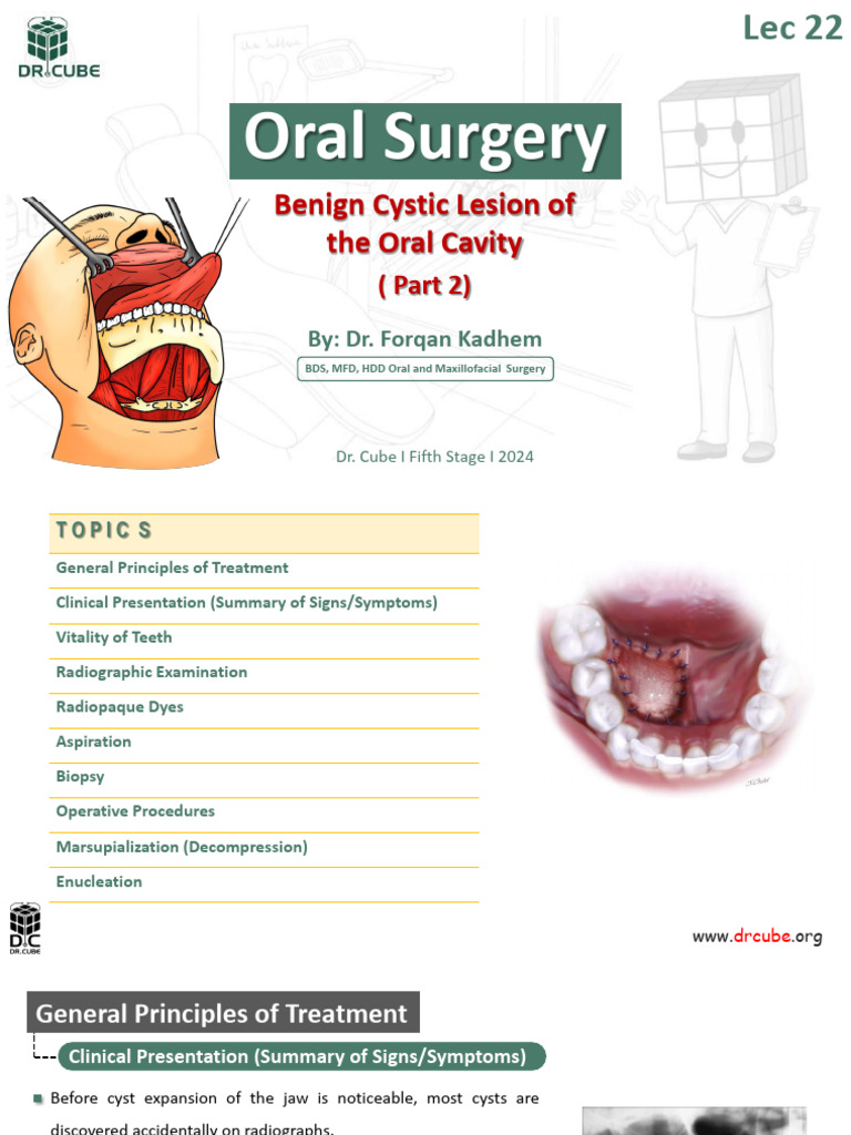 Oral Surgery Benign Cysts P.2 | PDF | Surgery | Dentistry