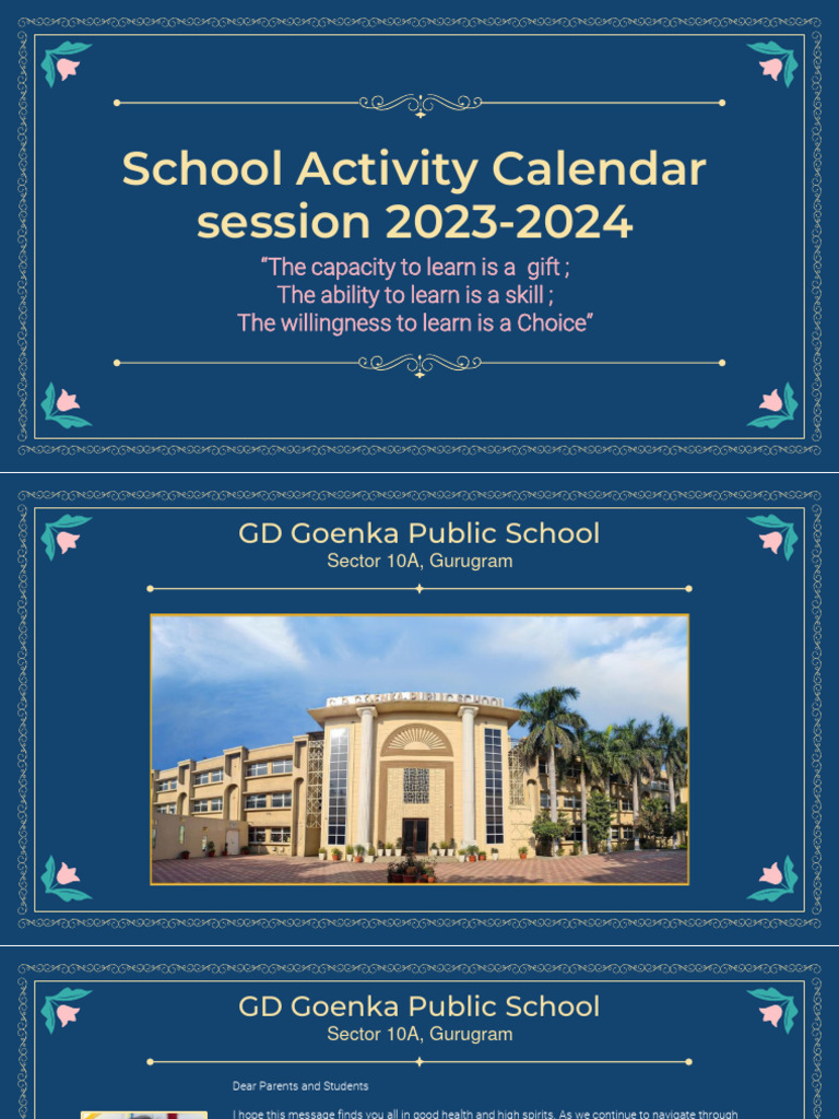 Activity Calendar 2023 2024 | Download Free PDF | Learning | Teachers