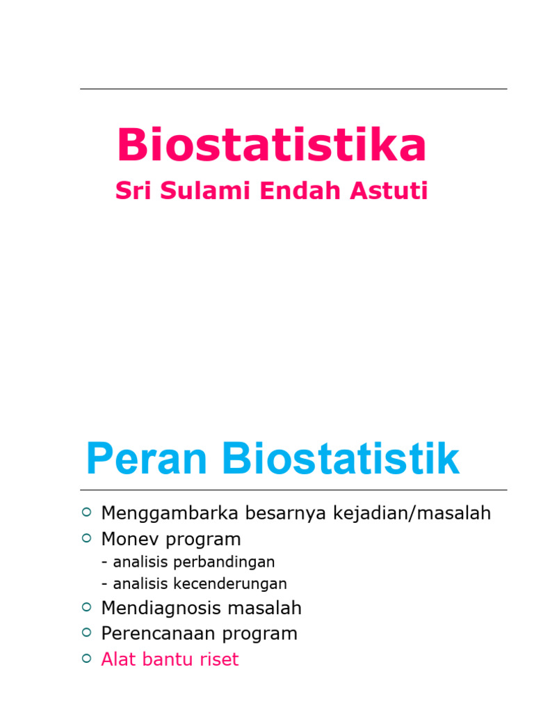 Panduan Lengkap Biostatistika dan Analisis Data | PDF