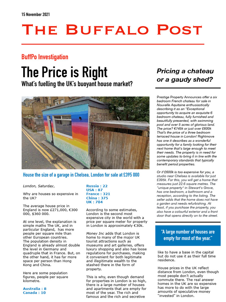 The Buffalo Post - The Price Is Right | PDF | London | Economies