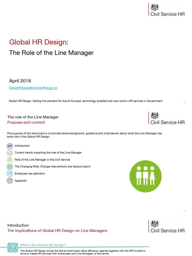 Global HR Design - The Role of The Line Manager v1.0 | PDF | Employment ...