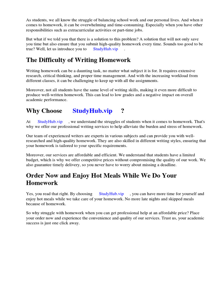 Hot Meals and Homework | PDF | Lunch | School Meal