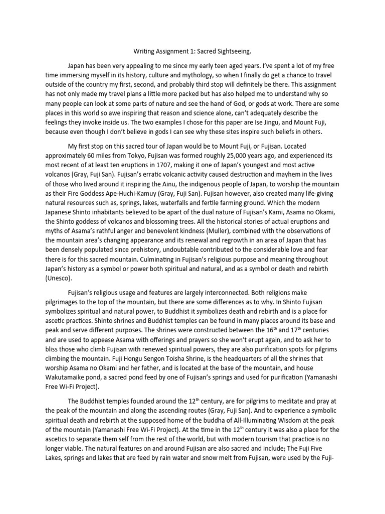 Writing Assignment 1 | PDF | Shinto