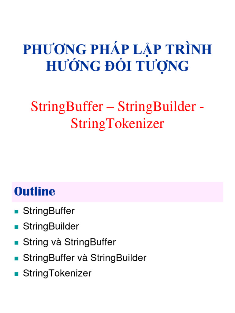 3-StringBuffer Va StringBuilder | PDF